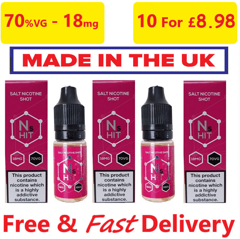 Cheapest Nic Salts Shot - 70%VG - 18mg - Vapestorm