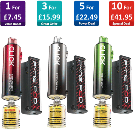 Pyne Pod Click 10K Refill Pods | For Only £7.45 Free Delivery